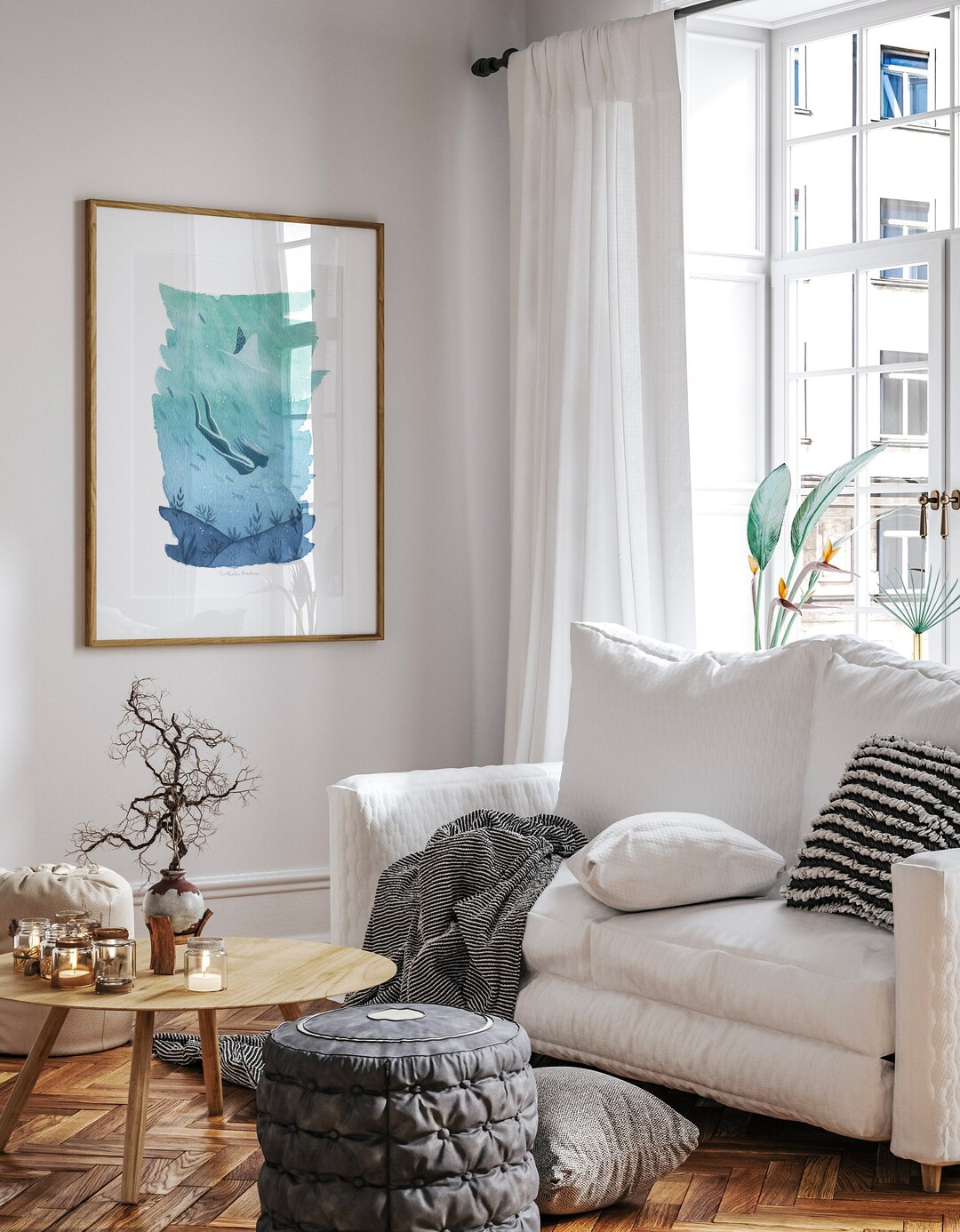 Diving Print, Gift for Diver, Free Diving Art, Woman Diver, Free Diver ...