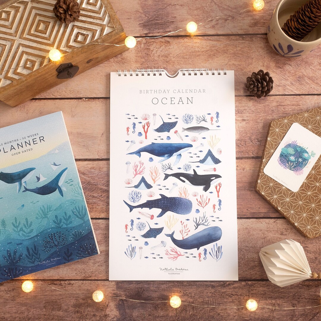 Handcrafted Ocean-inspired Birthday Calendar | Perfect Gift for Marine Biologists and Sea Lovers ...