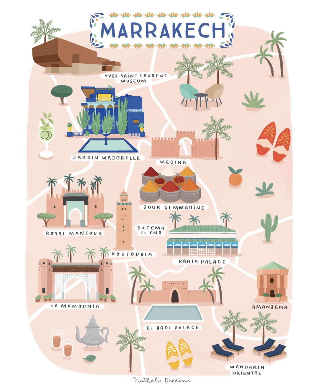 Personalized Gift Map, Custom Map Illustration, Hand Illustrated Map ...