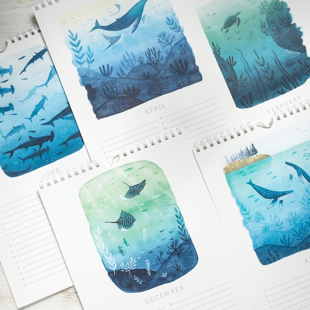 Ocean Calendar Gift for Sea Lovers - Celebrate Nature With This Whale ...