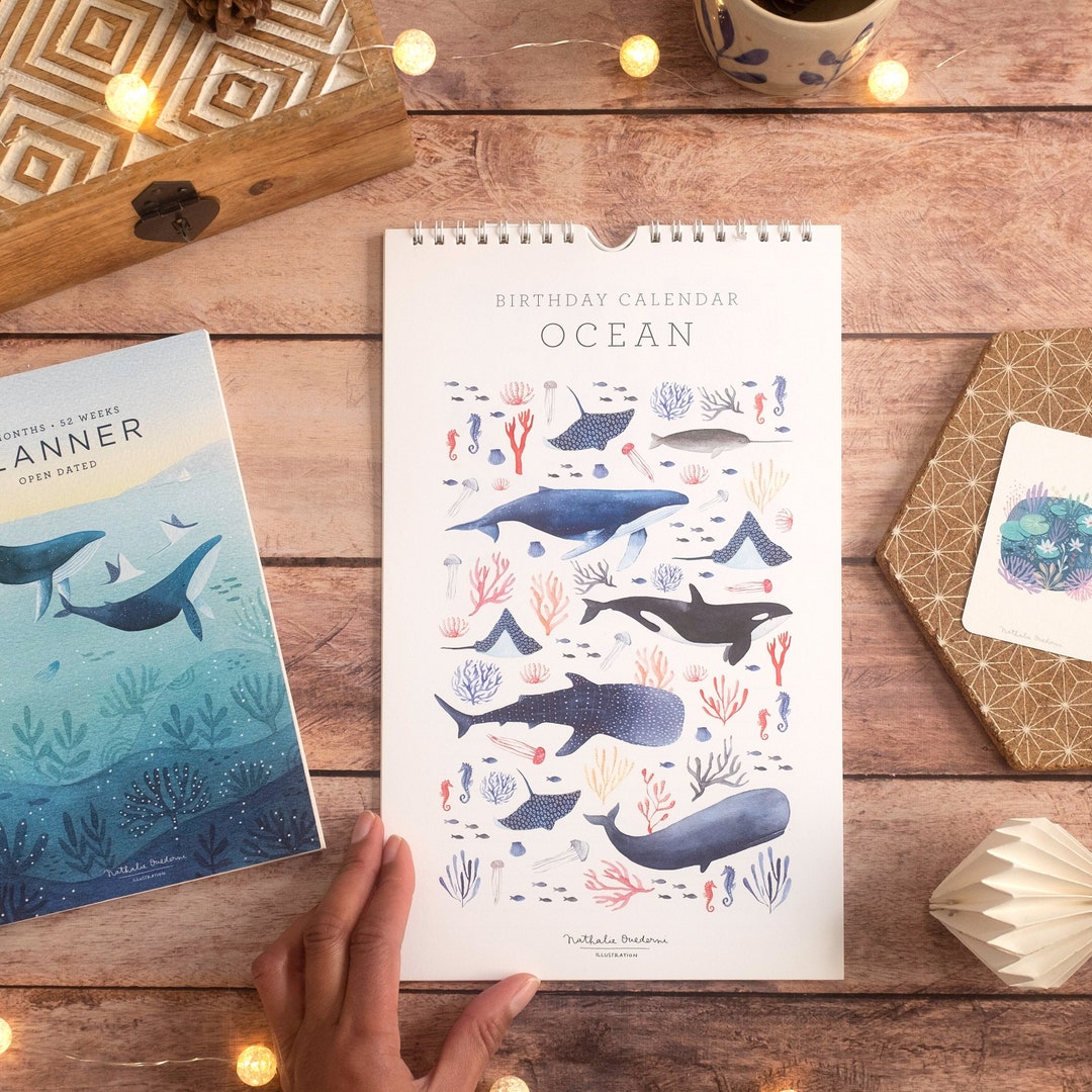 Ocean-inspired Birthday Calendar for Sea Lovers - Ideal Gift for Marine ...