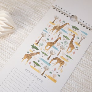 Animal Birthday Calendar Perpetual Calendar Perpetual - Etsy