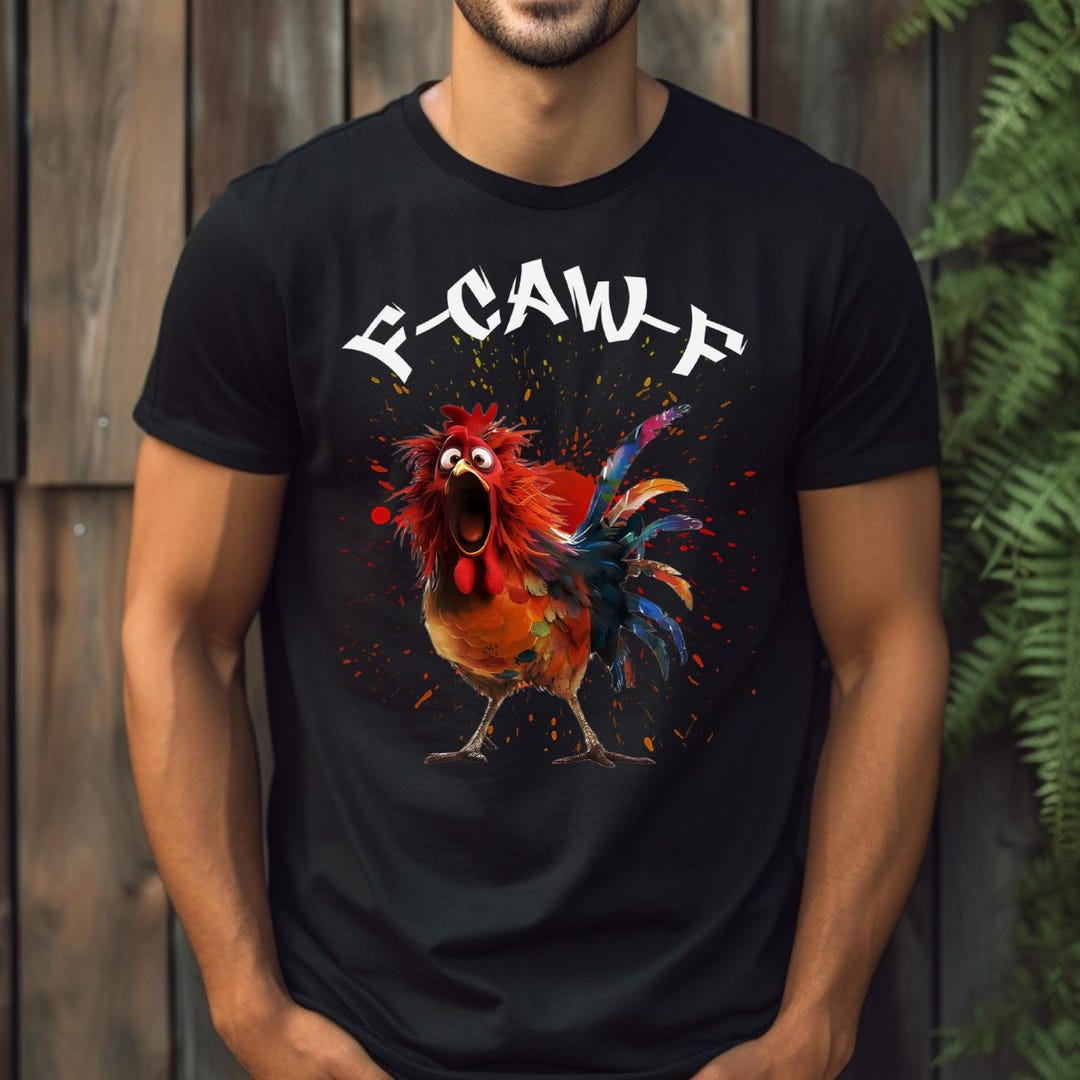 Poulet drôle F-Caw-F PNG | Clipart Meme coq qui crie | Art numérique ...