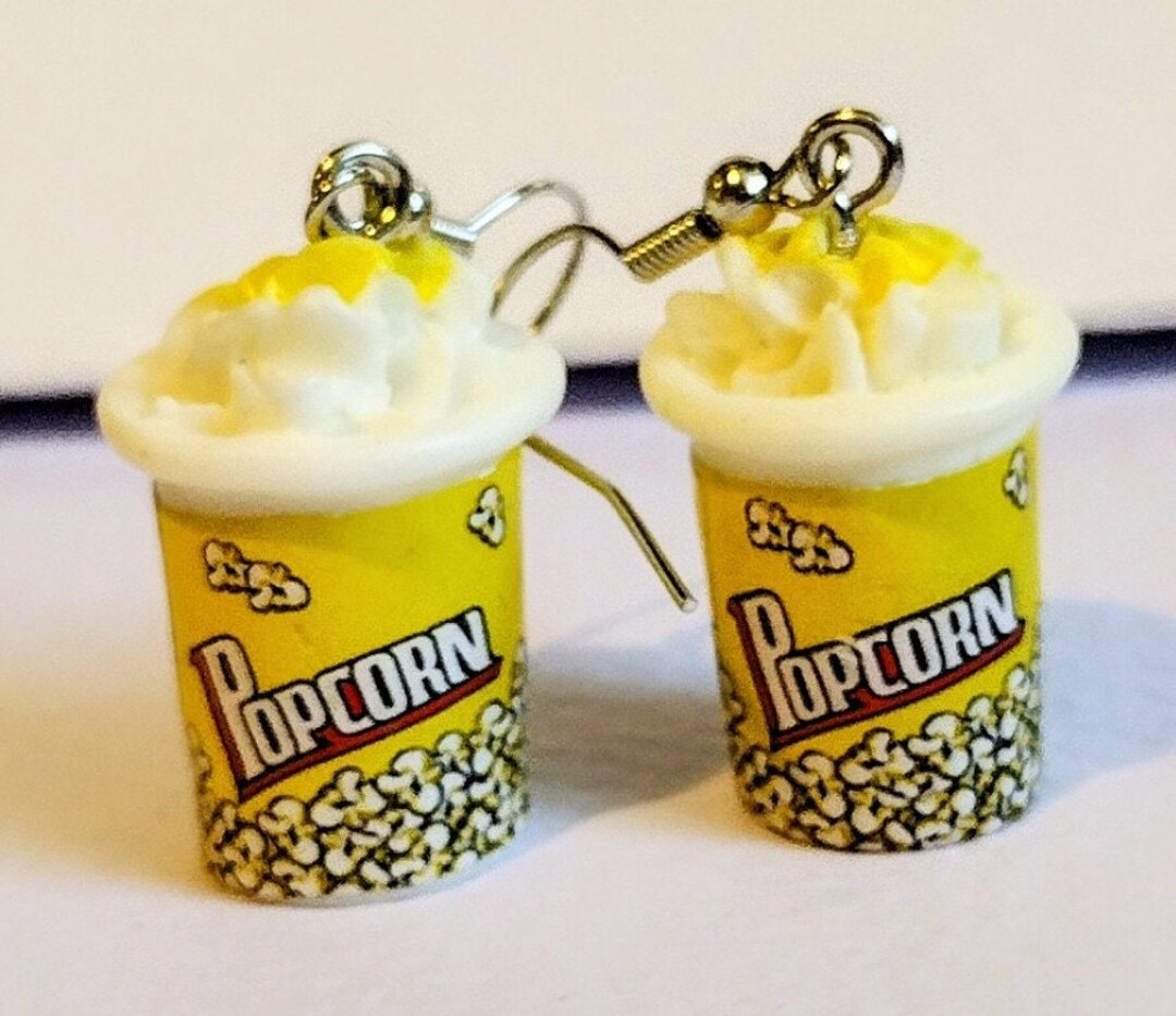 Movie Popcorn Earrings - Etsy