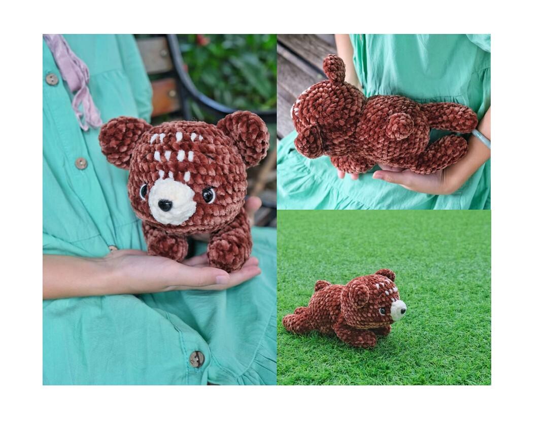 Little Bear Crochet Pattern, Cute Amigurumi Bear, Teddy Bear Plush DIY ...