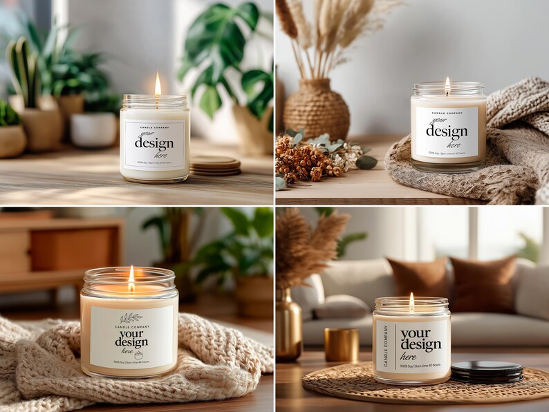 Clear Jar Candle Mockup Bundle PSD Smart Object Digital Download - Etsy
