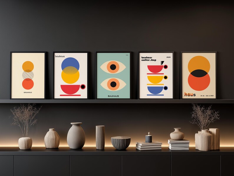 Five Black Frame Mockup PSD: Gallery Wall Poster Display Template - Etsy