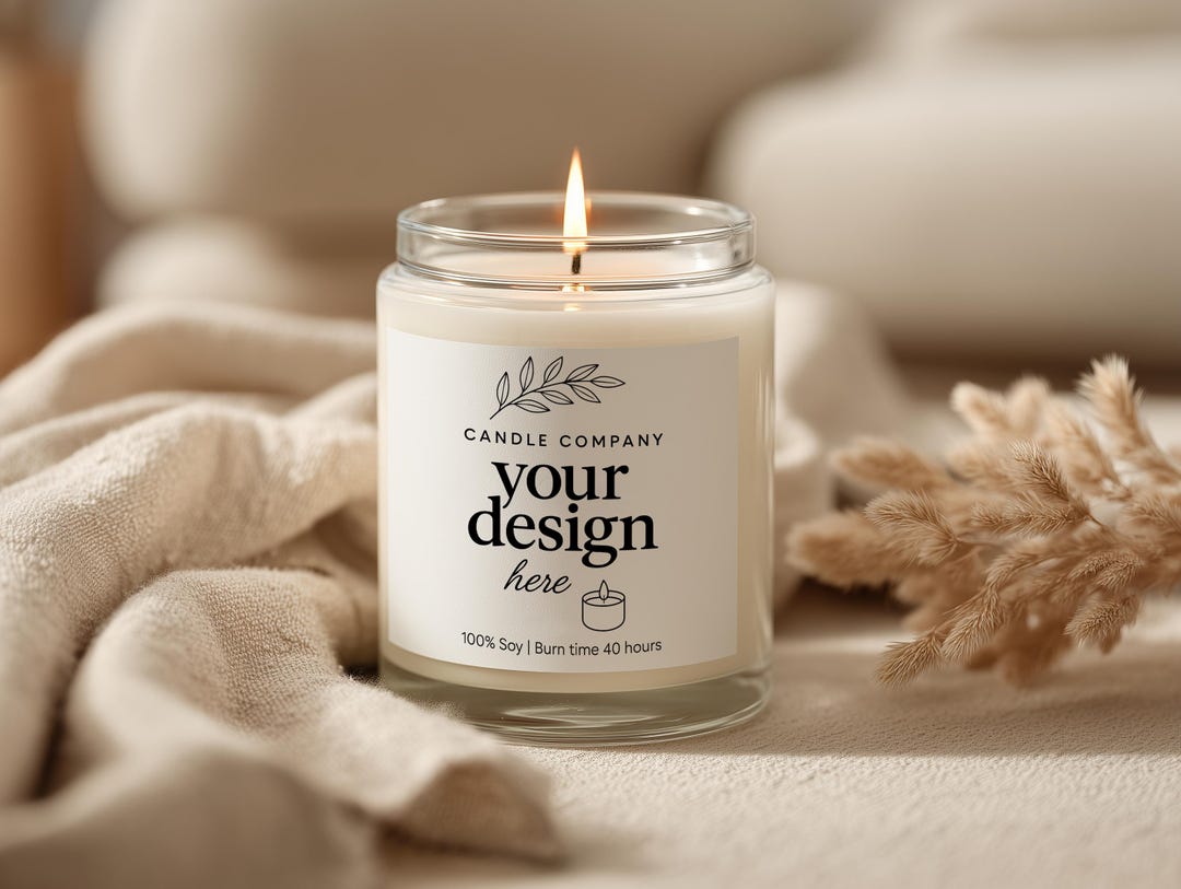 9oz Lumient Printify Candle Mockup PSD: Smart Object Digital Download ...
