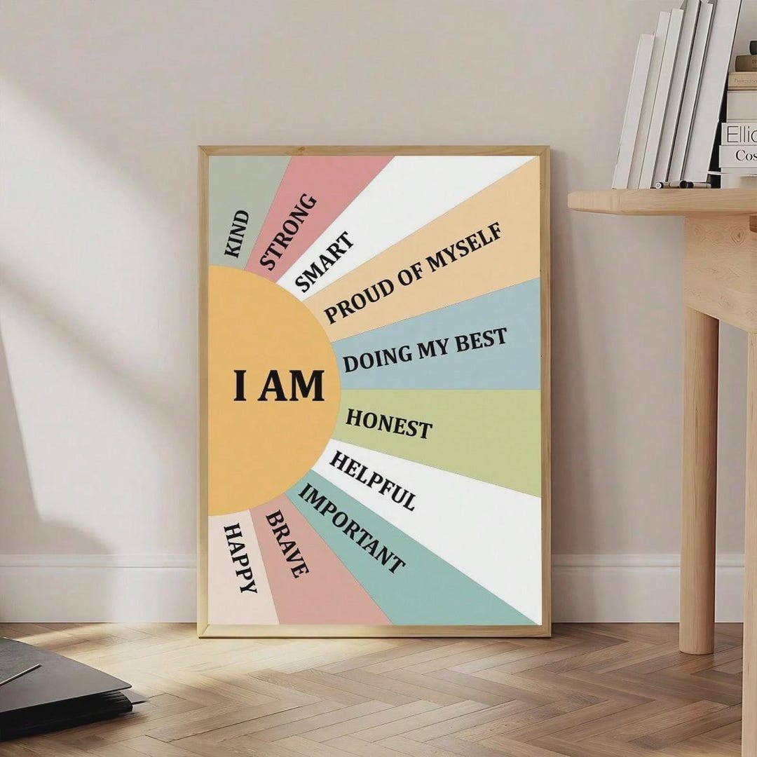 Sunshine Affirmations Wall Art | Feelings Poster | Calm Down Corner ...