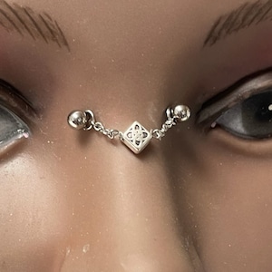 Bridge Piercing Chains, Nose Bridge Jewelry, Nose Chains, With Celtic ...