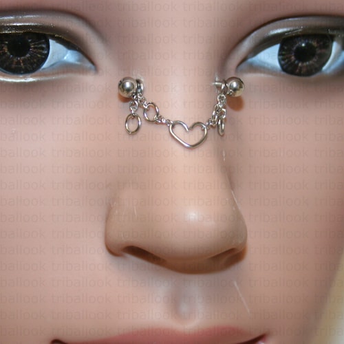Nasallang High Nostril Jewelry Bridge Piercing Jewelry | Etsy