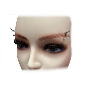 Demon Style Eyebrow Piercing Curved Bars With Spike End Balls (jf) - Etsy