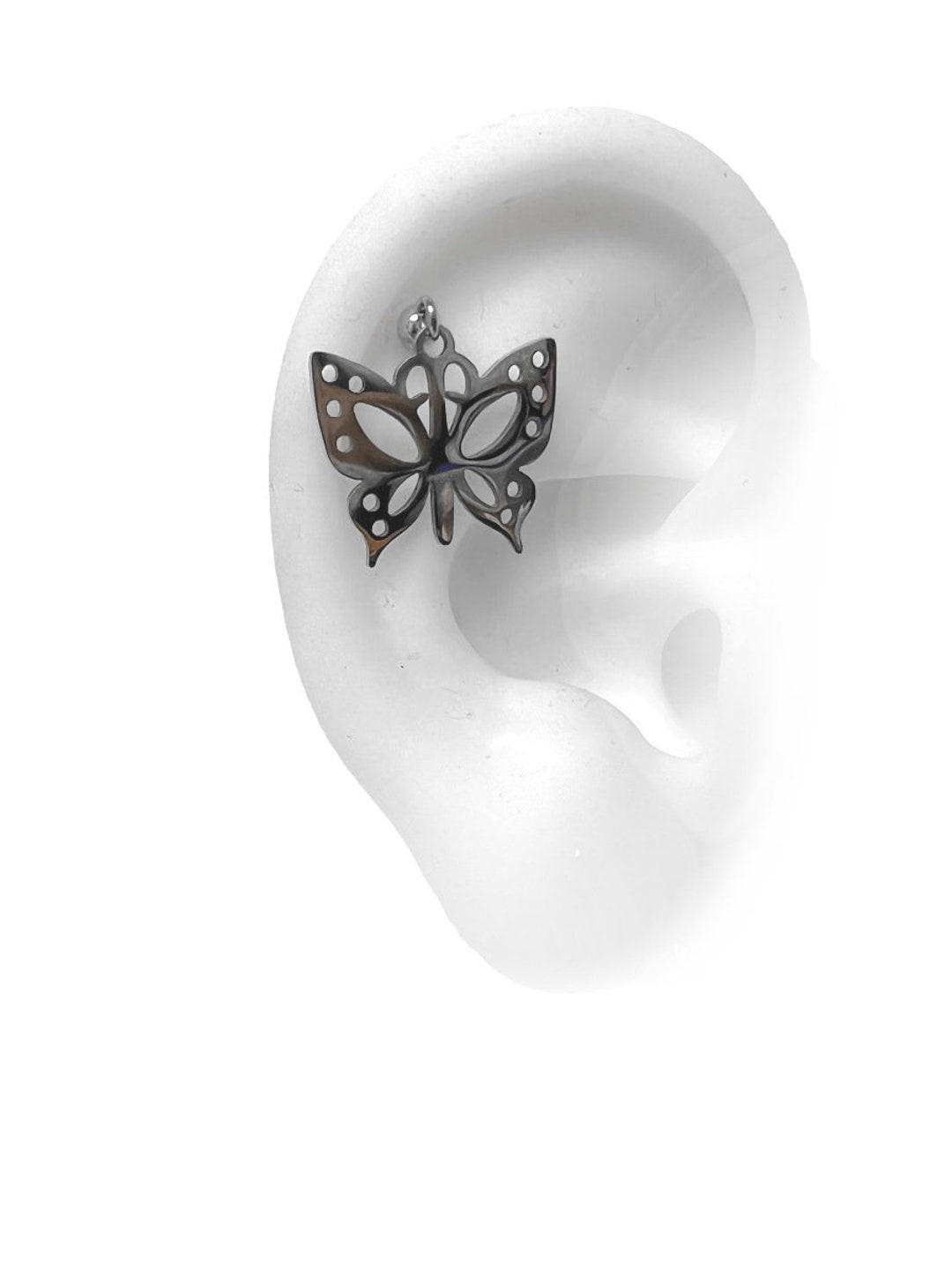 Butterfly Helix Piercing: Titanium or Stainless Steel Barbell - Etsy