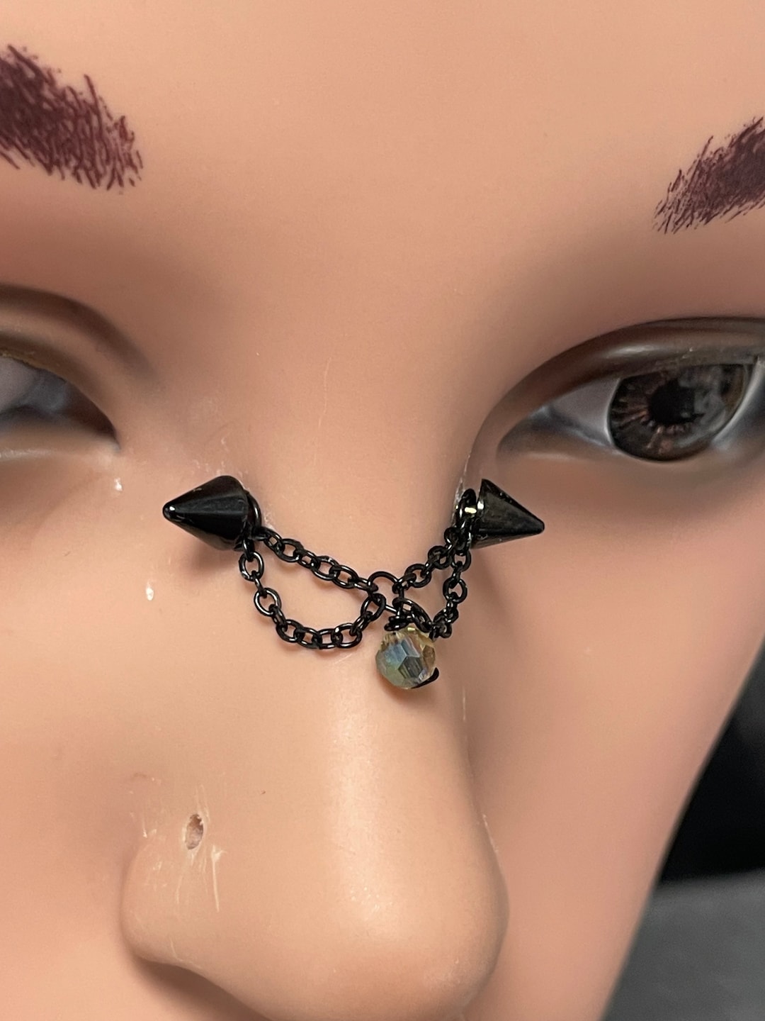 Bridge Piercing Chains Nose Bridge Jewelry Nose Chains With - Etsy