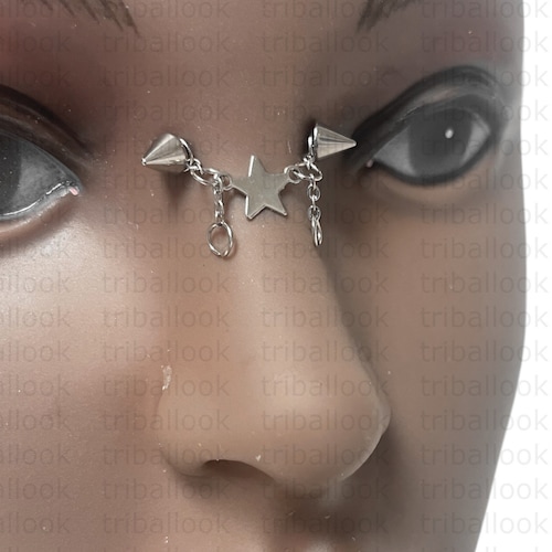 Nasallang High Nostril Jewelry Bridge Piercing Jewelry - Etsy