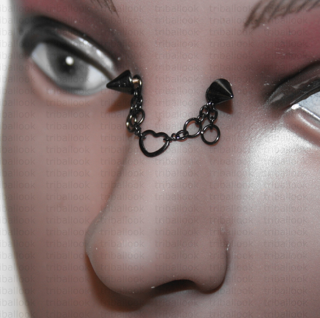 Nasallang, High Nostril Jewelry, Bridge Piercing Jewelry, Eyebrow ...
