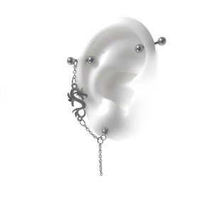 Industrial Barbell, Industrial Piercing Jewelry, Cartilage to Lobe ...