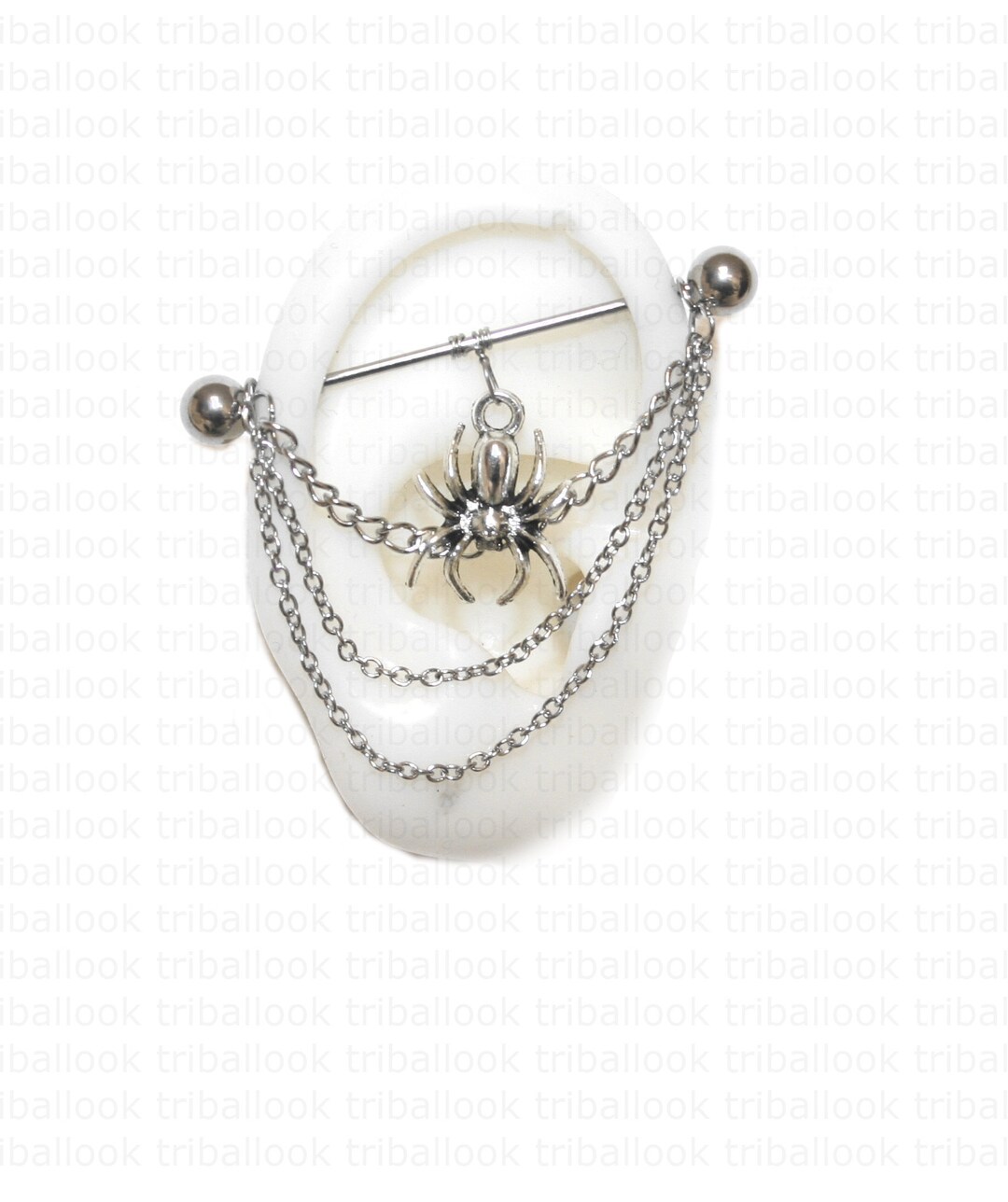 Industrial Barbell, Industrial Piercing With Chains, Jewelry ...