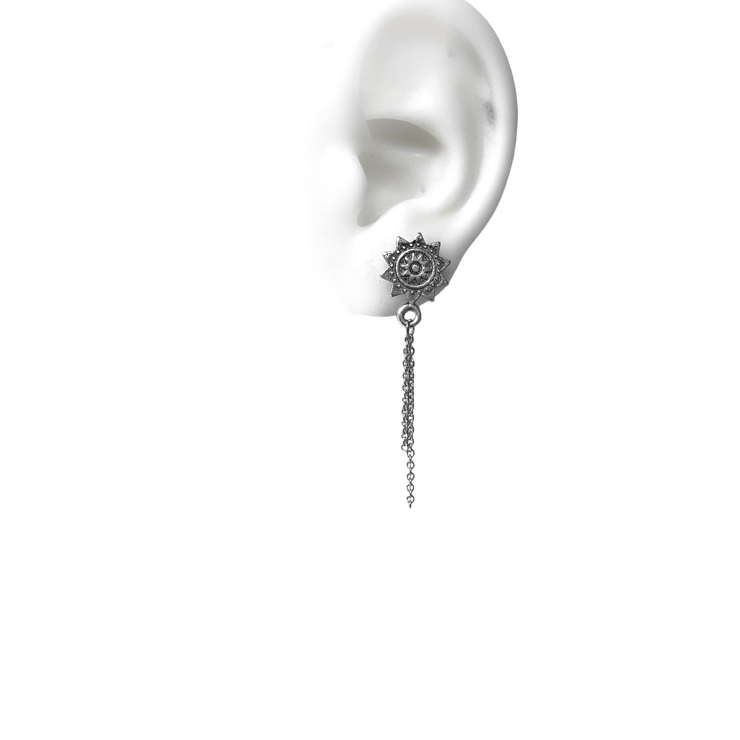 Sun Ear Plugs: Stainless Steel Gauges With Dangle Chains - Etsy