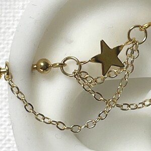 Bijoux De Piercing Industriels Avec Chaînes Et étoile, Bijoux De Piercing De Cartilage (m40 ...