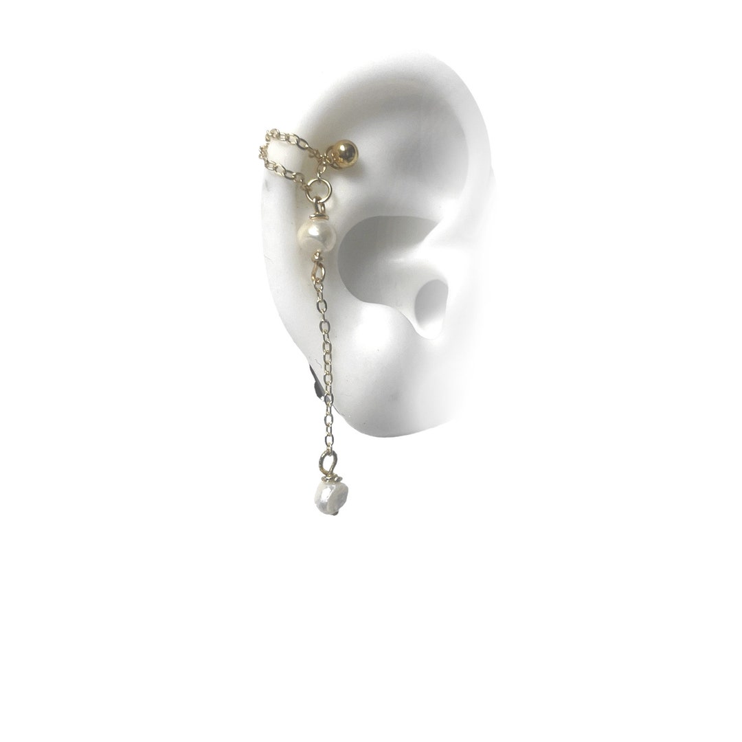 Freshwater Pearl Helix Piercing: Stainless Steel Conch Earring (m53 ...