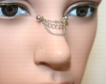 Nasallang High Nostril Jewelry Bridge Piercing Jewelry | Etsy