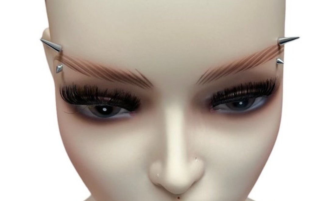 Demon Style Eyebrow Piercing Curved Bars With Spike End Balls (jf) - Etsy