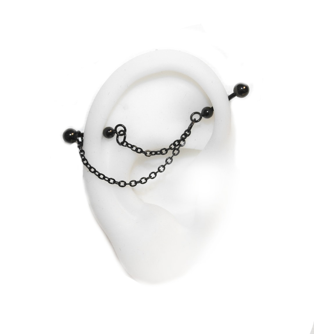Industrial Piercing Chains Black, Gold or Silver Tone (m46 Chaines ...