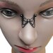 Nasallang, High Nostril Jewelry, Bridge Piercing Jewelry, Black Tone ...