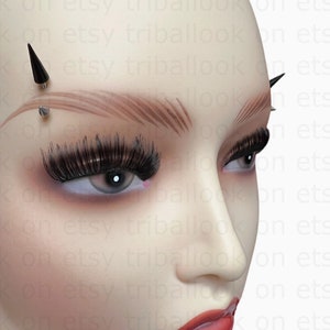 Curved Bars for Eyebrows Piercing With Spike Ends - Etsy