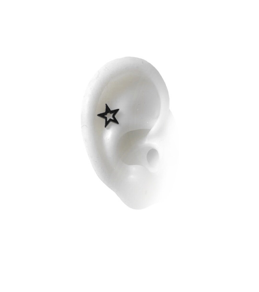 Star Helix Piercing: 16G Stainless Steel Barbell Jf - Etsy