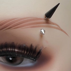 Curved Bars for Eyebrows Piercing With Spike Ends - Etsy