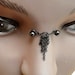Nasallang, High Nostril Jewelry, Bridge Piercing Jewelry, Black Chains ...