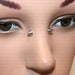 Nose Bridge Piercing Straight Piercing Bar With Spike Ends - Etsy