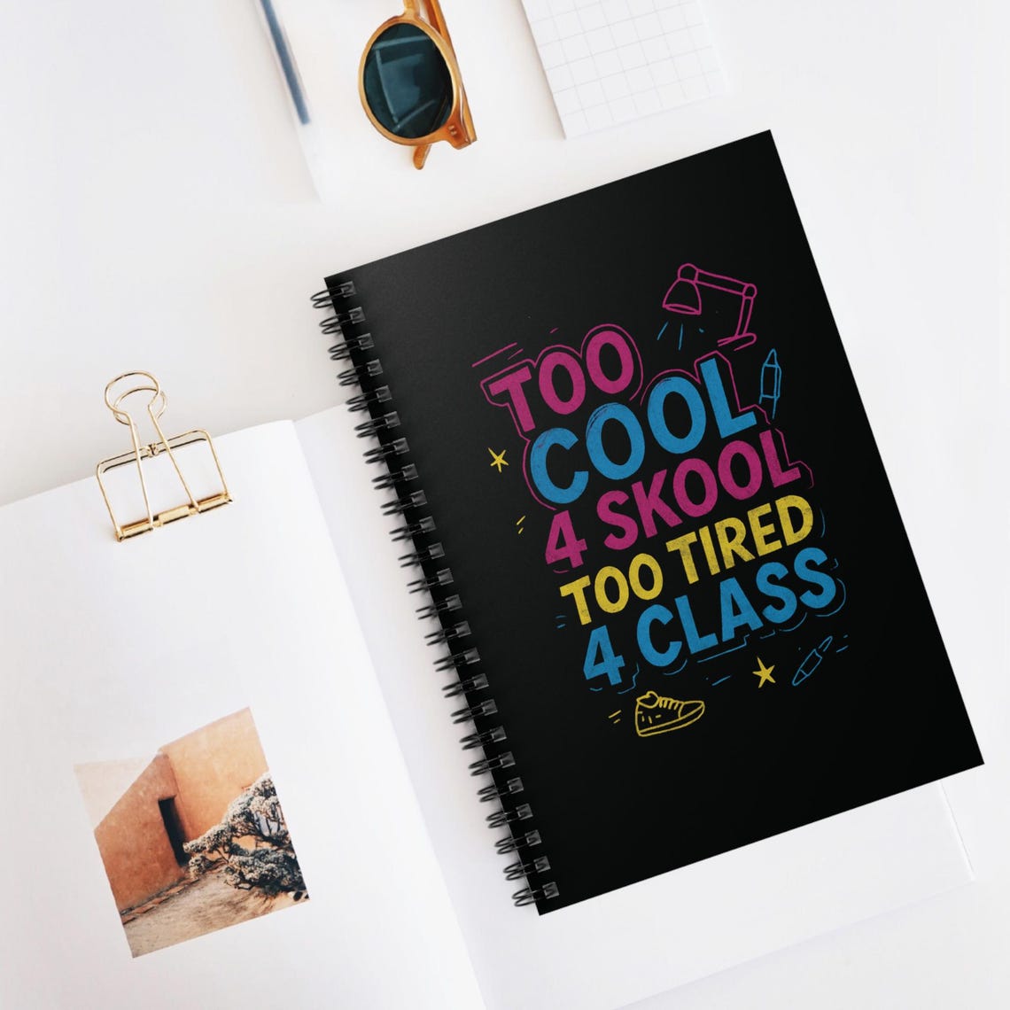 Buy Spiral Notebook Too Cool for School Spiral Notebook | Fun ...
