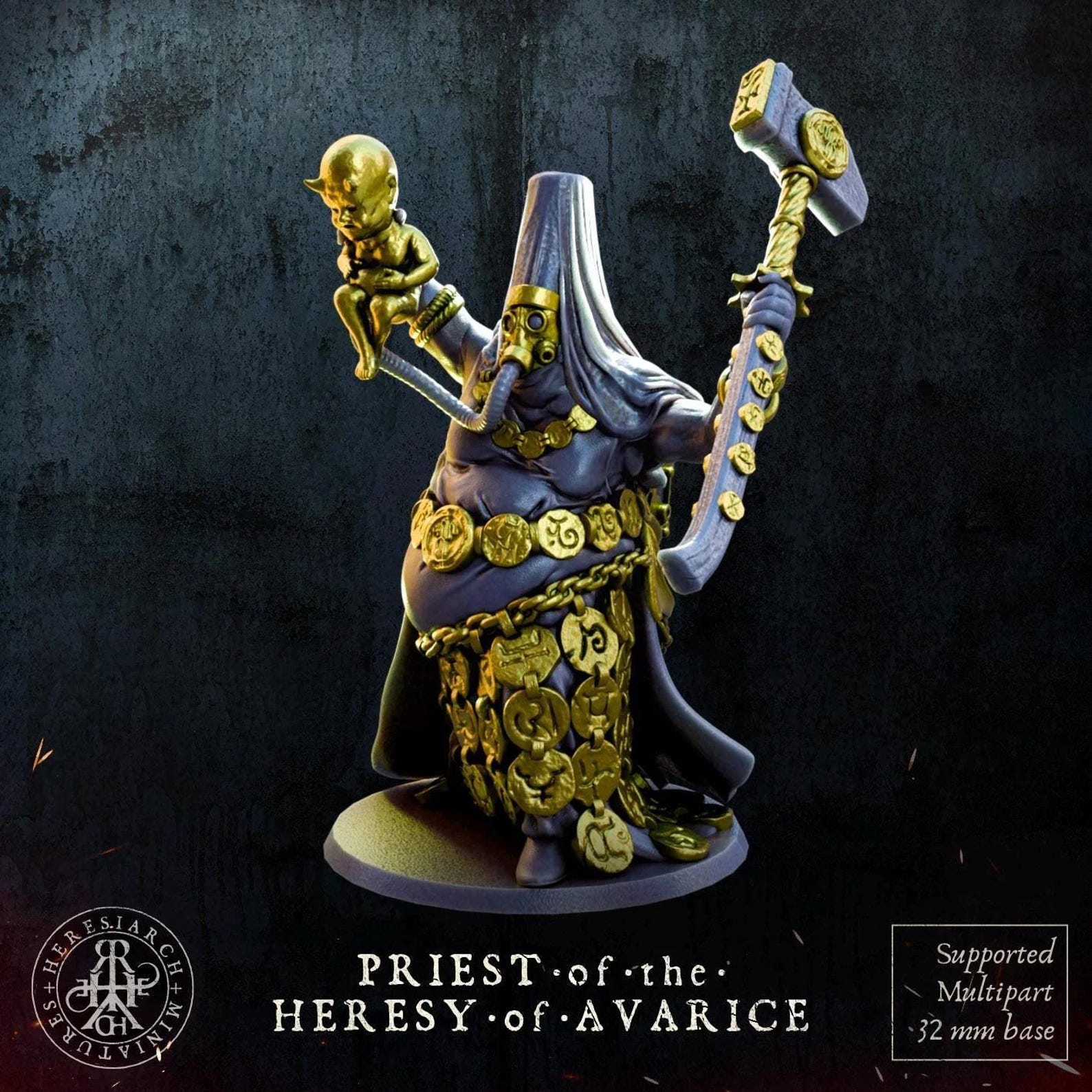 Grimdark High Priest – Resin Miniature Proxy - Etsy