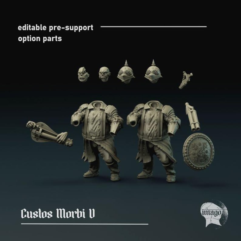 5 miniaturen Grimdark Trench Warfare Proxy Miniatures – Guard Corpse ...