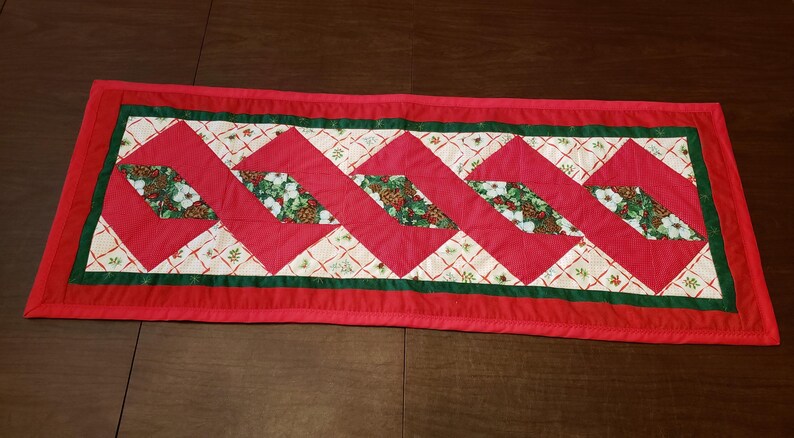 Holiday Pole Twist Table Runner- Reversible - Etsy
