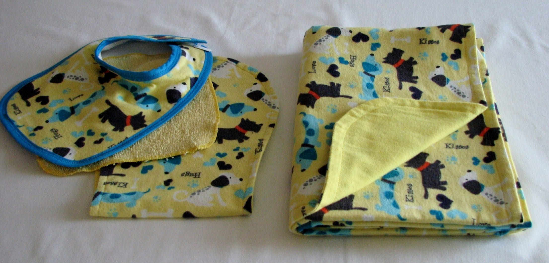 Baby Gift Set - Assorted - Receiving Blanket, Bib, Burp Cloth,washcloth ...