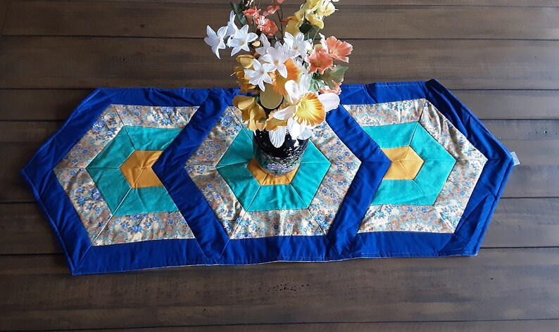 Triangle Frenzy Table Runner 2- Assorted - Reversible - Etsy