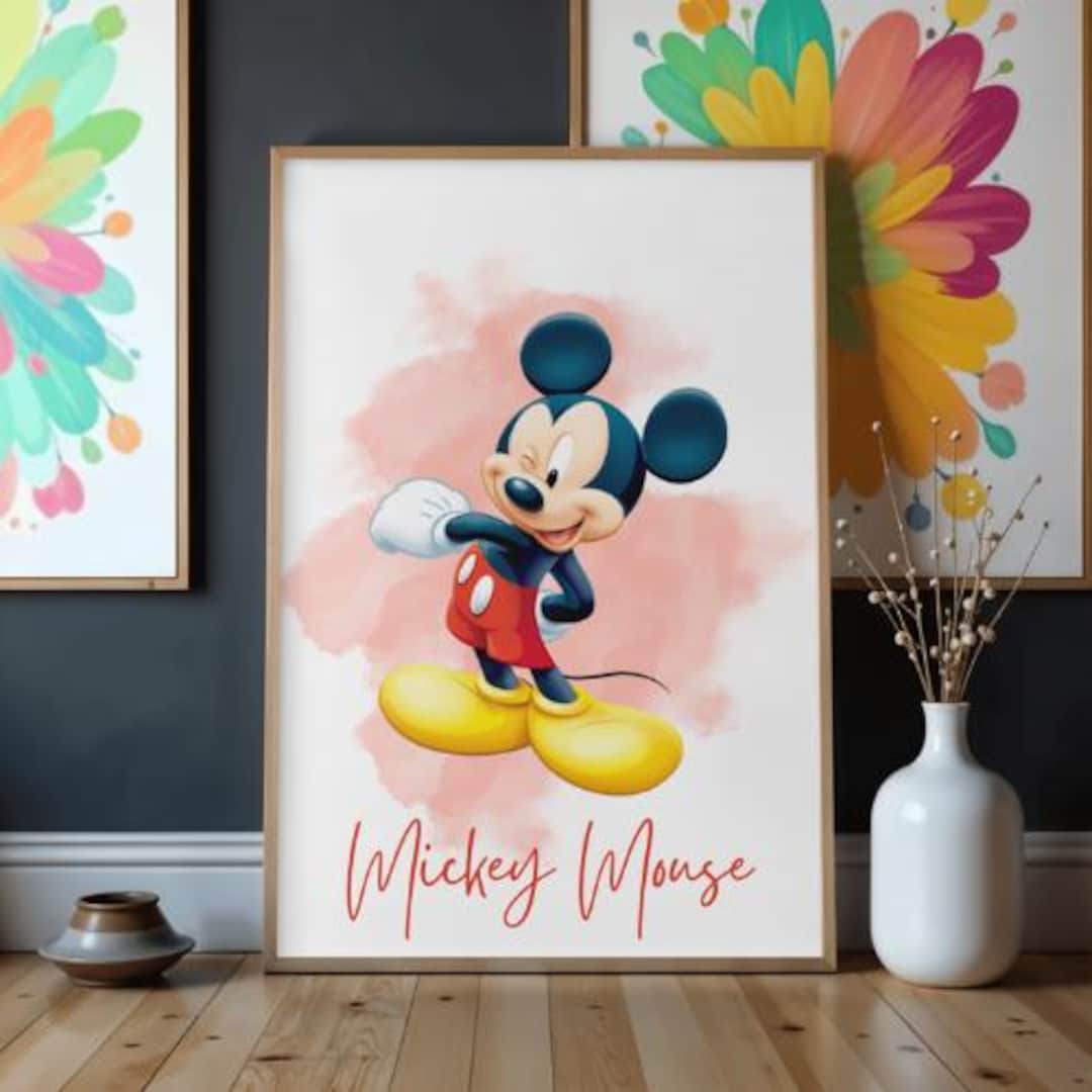 Mickey Mouse Poster - Digital Print - Etsy