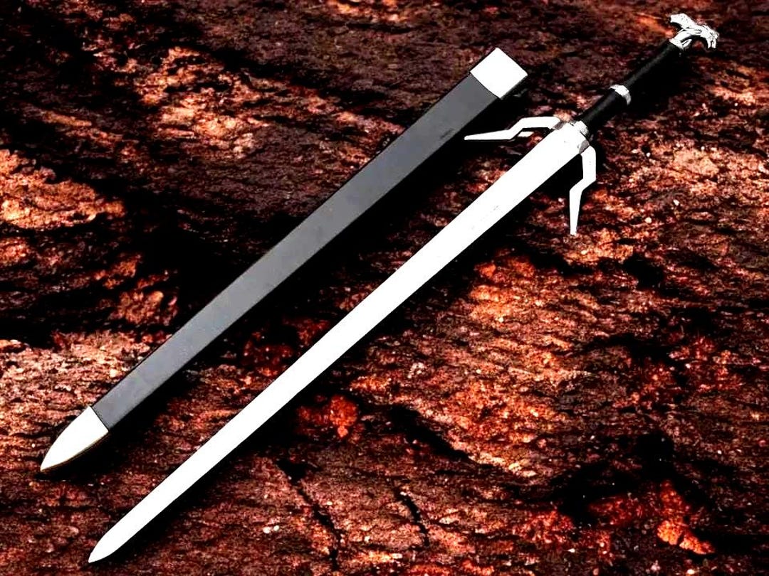 Handmade Fantasy Sword Replica With Dragon Pommel & Dual Guard Fantasy ...