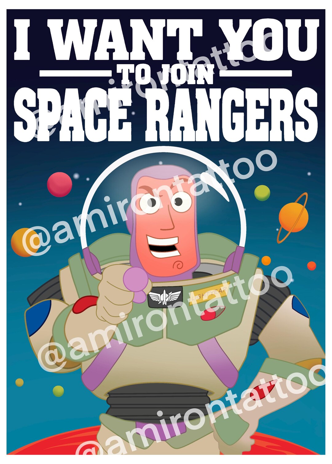 Buzz Lightyear Andy's Poster - Etsy