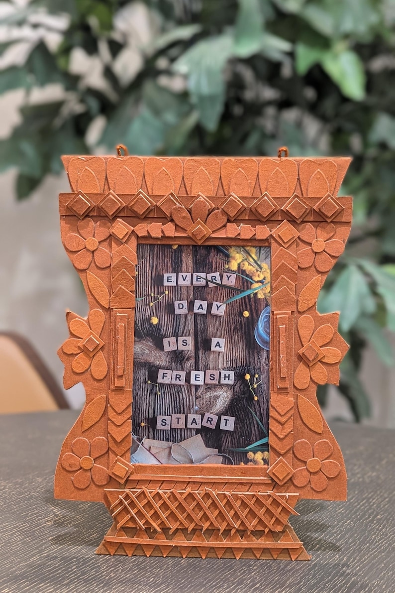 Handmade Nepali Lokta Paper Photo Frame: 5x7 Ethnic Decor - Etsy