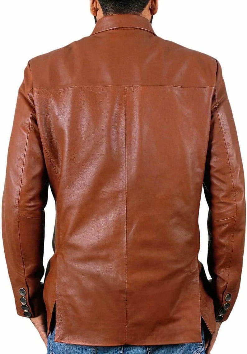 Men’s Dark Red Blazer – Genuine Lambskin Leather Two Button Slim Fit Jacket Coat - Etsy