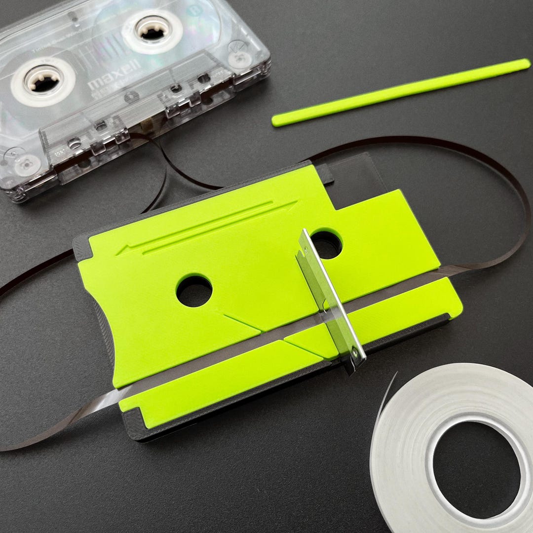 Cassette Tape Splicing Block Kit – Includes Tape, Razor & Case – 3D ...