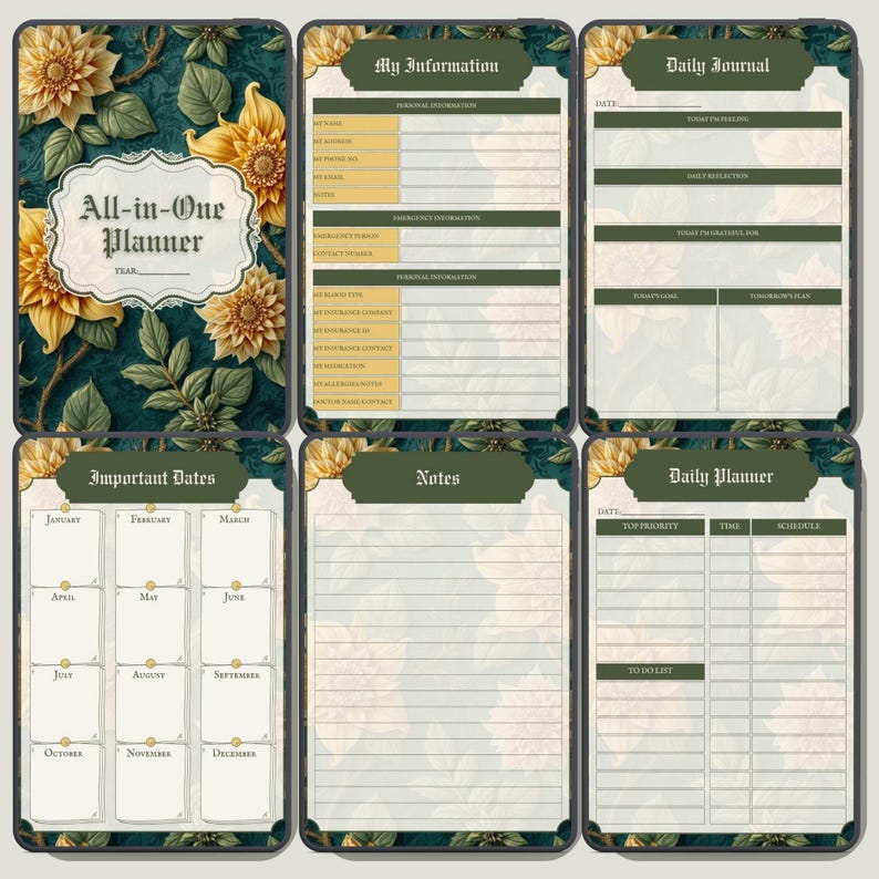 All-in-one ADHD Planner, Undated Life Organizer (PDF Digital Download ...