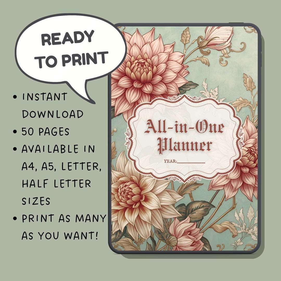 2026 All in One Planner Printable, Ultimate Life Journal Bundle ...
