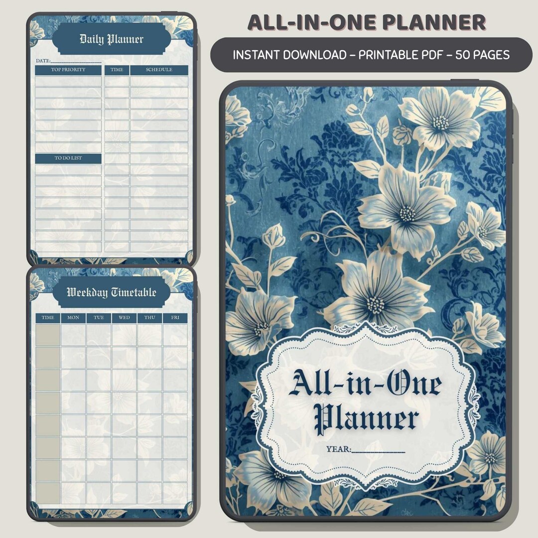 Planner All In One 2026 stampabile, pacchetto diario di vita ADHD ...