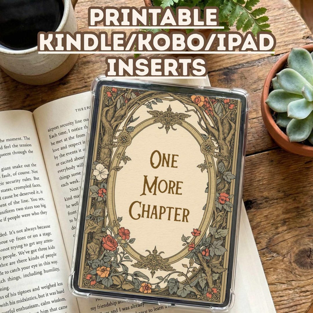 Vintage Floral Storybook Ereader Insert: Kindle, Kobo, iPad for ...